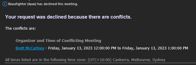 A Meeting Room rejected my meeting Invite. Why is this? – Newcastle Airport
