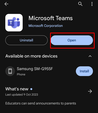 Signing into Teams on a Mobile – Newcastle Airport